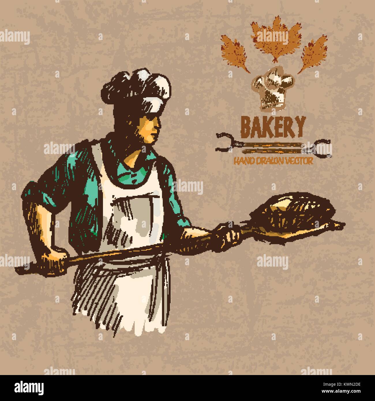 Vintage pizza paddle Stock Vector Images - Alamy