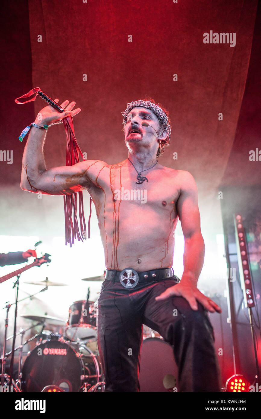 The English heavy metal band Hell performs a live concert at the ...