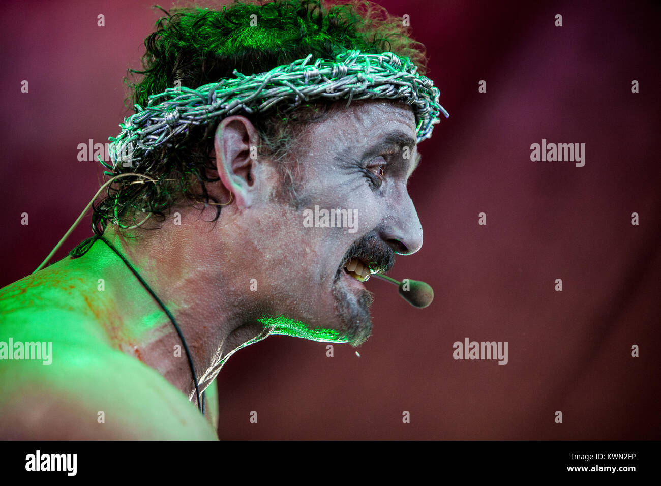 The English heavy metal band Hell performs a live concert at the ...