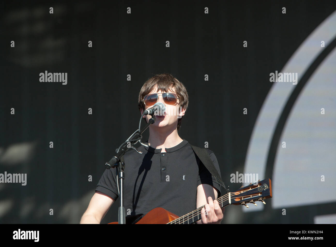 The English singer-songwriter and musician Jake Bugg performs a live ...