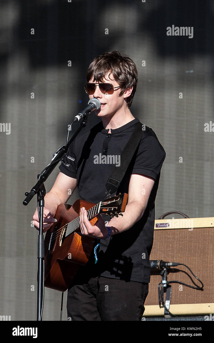 The English singer-songwriter and musician Jake Bugg performs a live ...