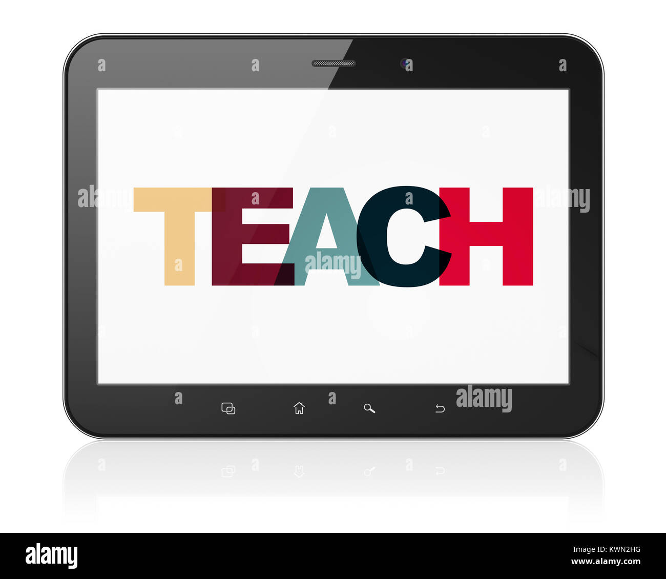 Studying concept: Tablet Computer with Teach on display Stock Photo - Alamy