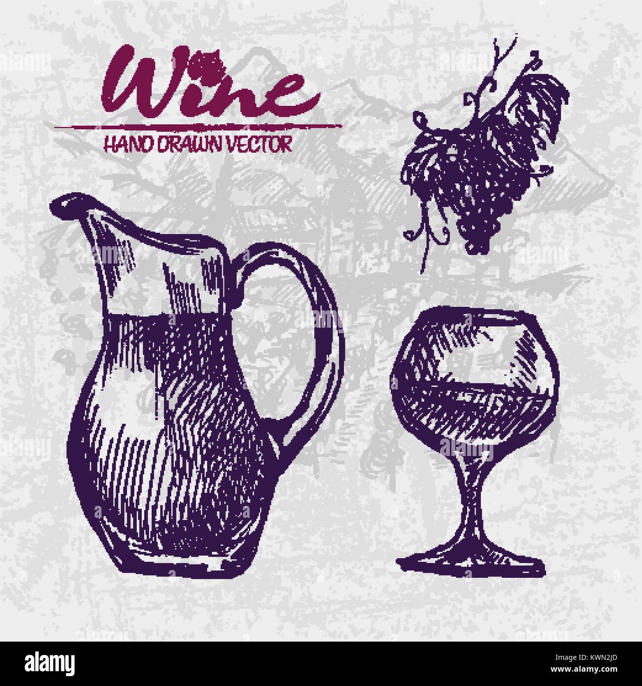 Digital color vector detailed line art glass and pitcher half full ...