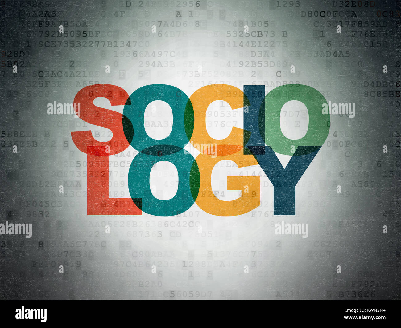 Education concept: Sociology on Digital Data Paper background Stock ...