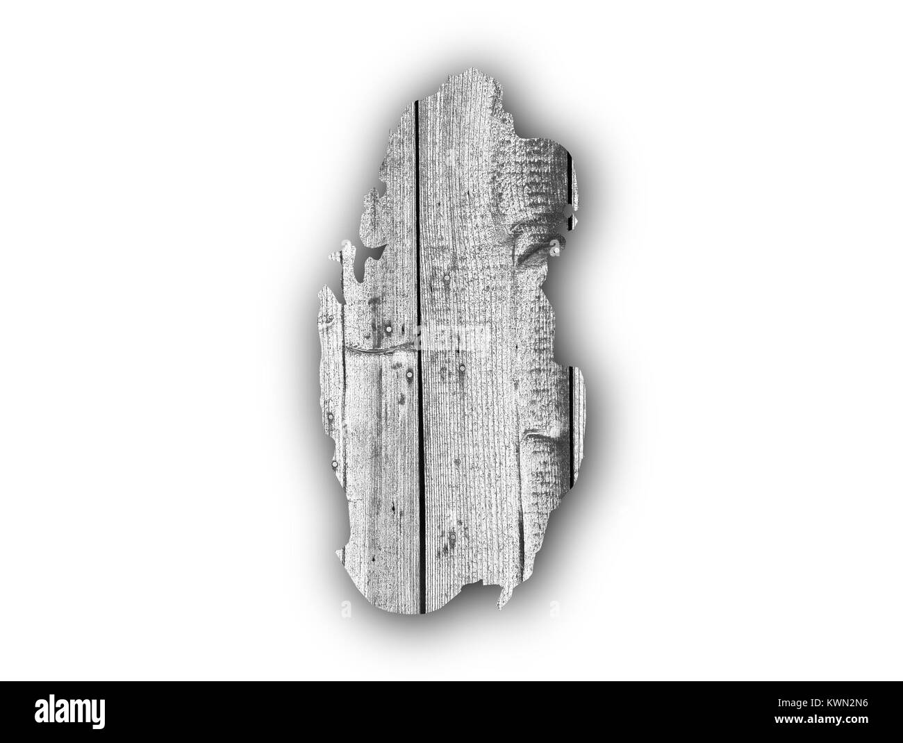 Map of qatar on weathered wood hi-res stock photography and images - Alamy
