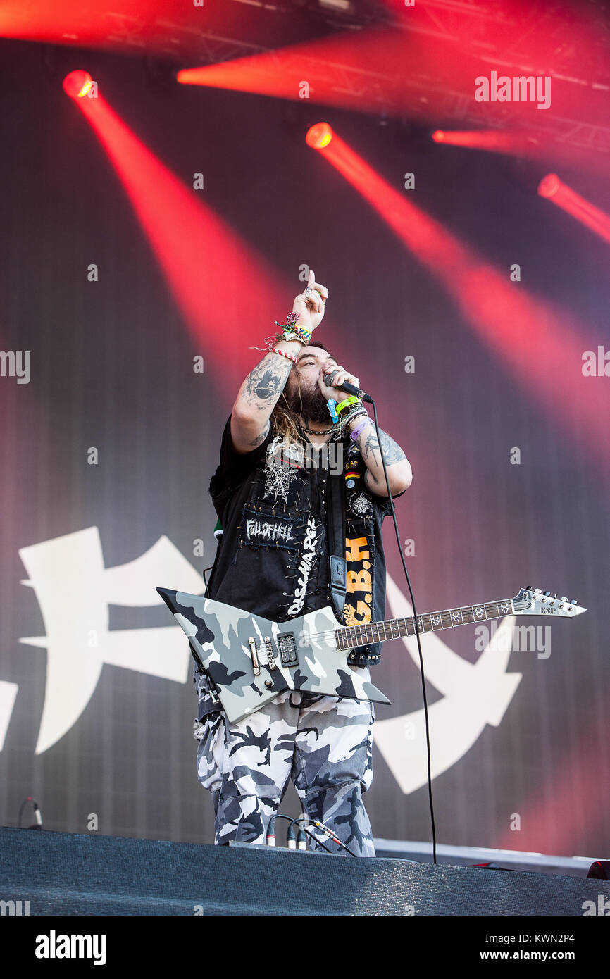 The American metal band Soulfly performs a live concert at the ...