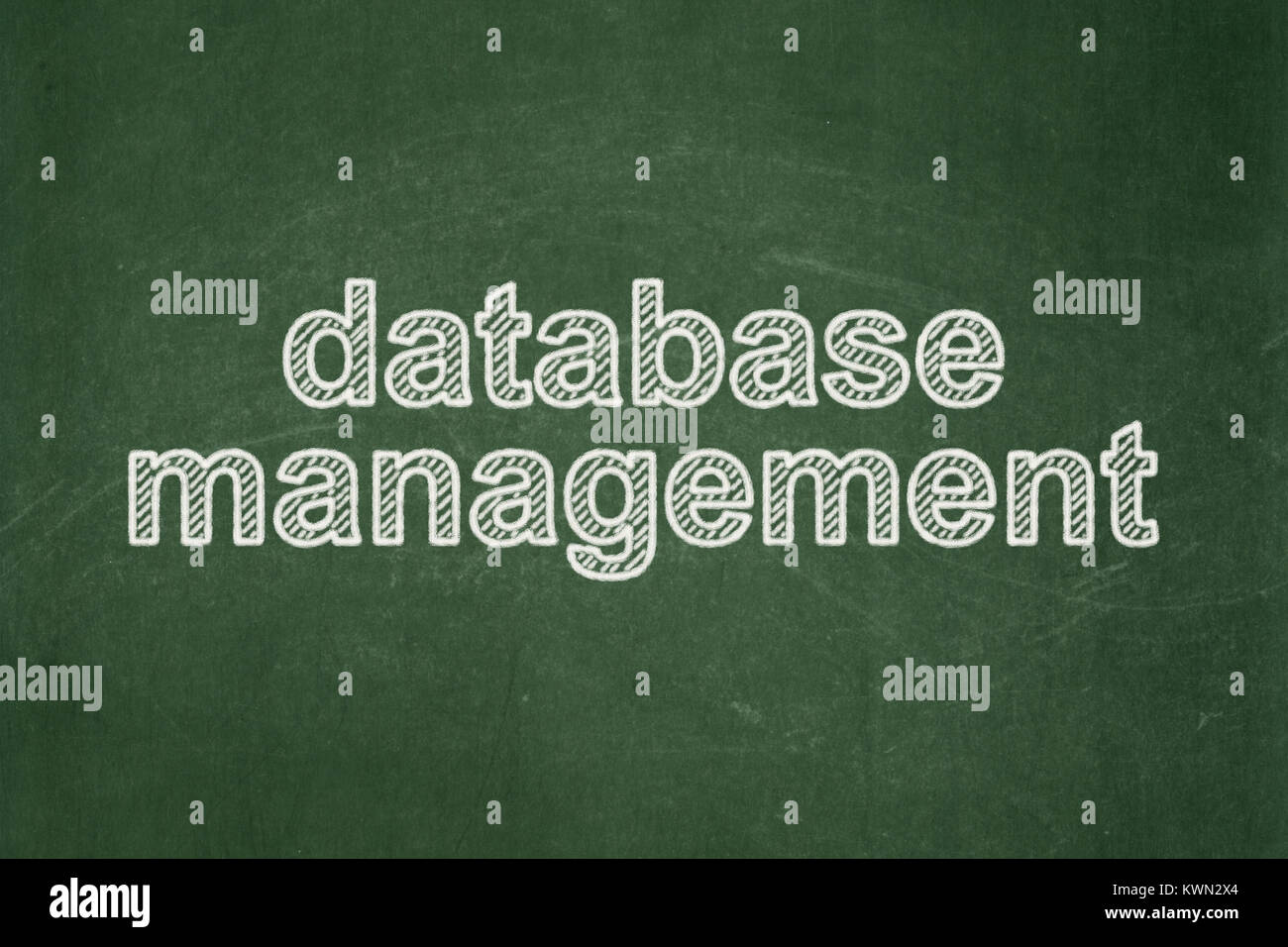 Programming concept: Database Management on chalkboard background Stock Photo - Alamy