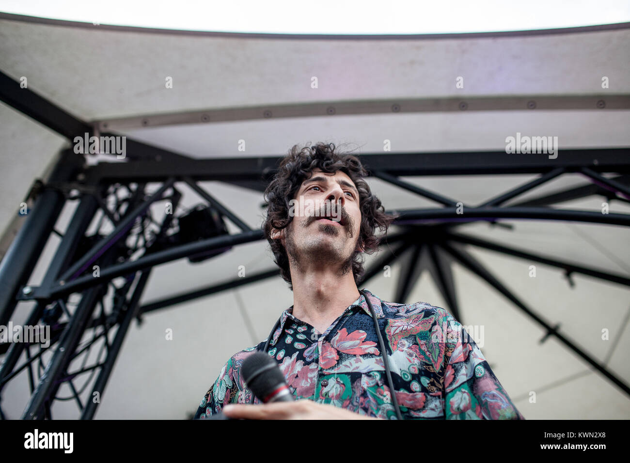 The English hard rock band Turbowolf performs a live concert at the ...