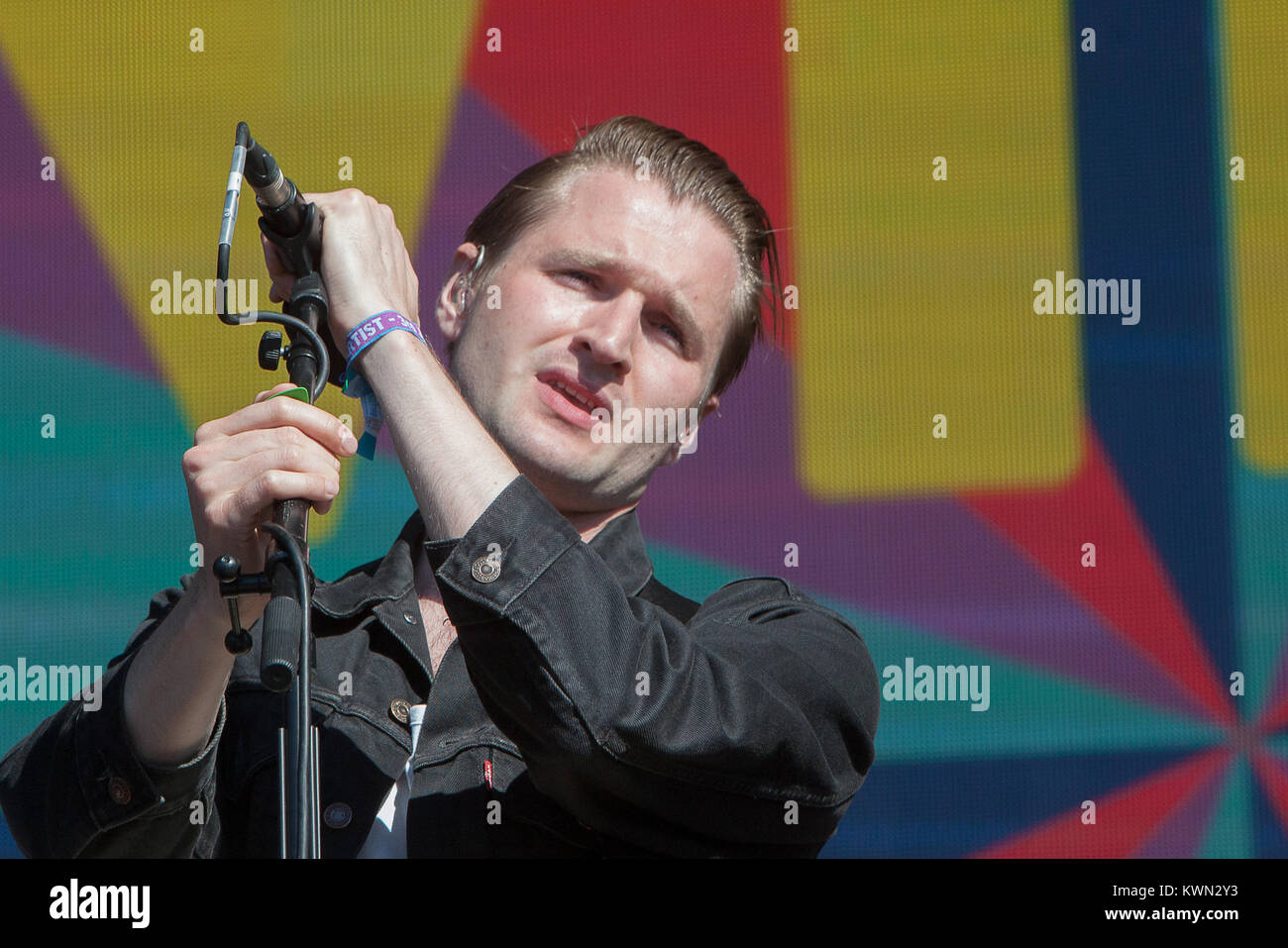 The English indie rock band Wild Beasts performs a live concert at the ...