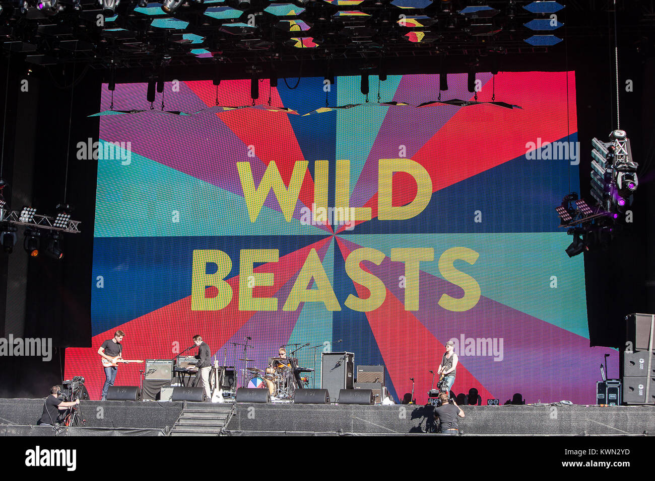 The English indie rock band Wild Beasts performs a live concert at the ...