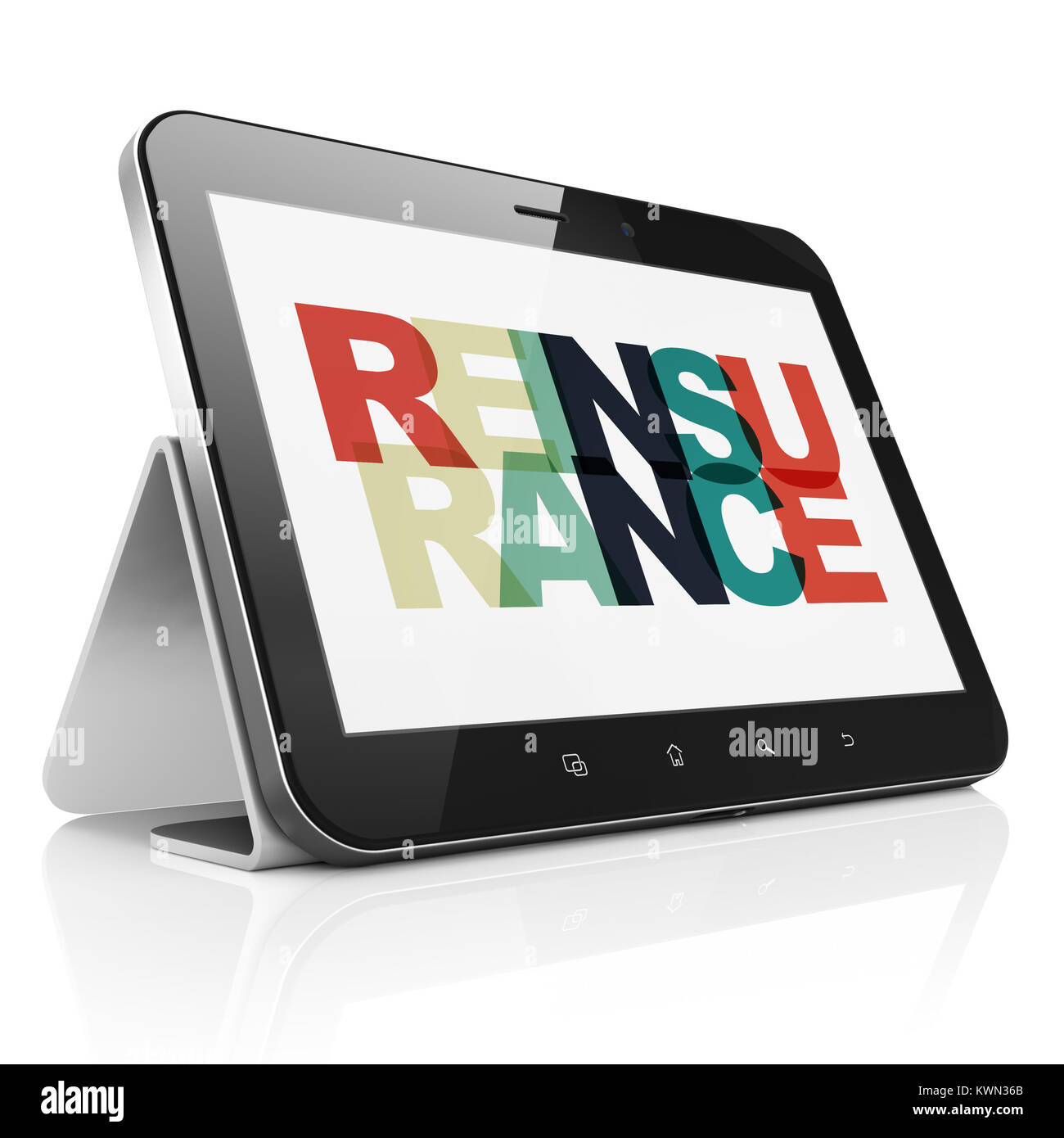 Insurance concept: Tablet Computer with Reinsurance on display Stock ...