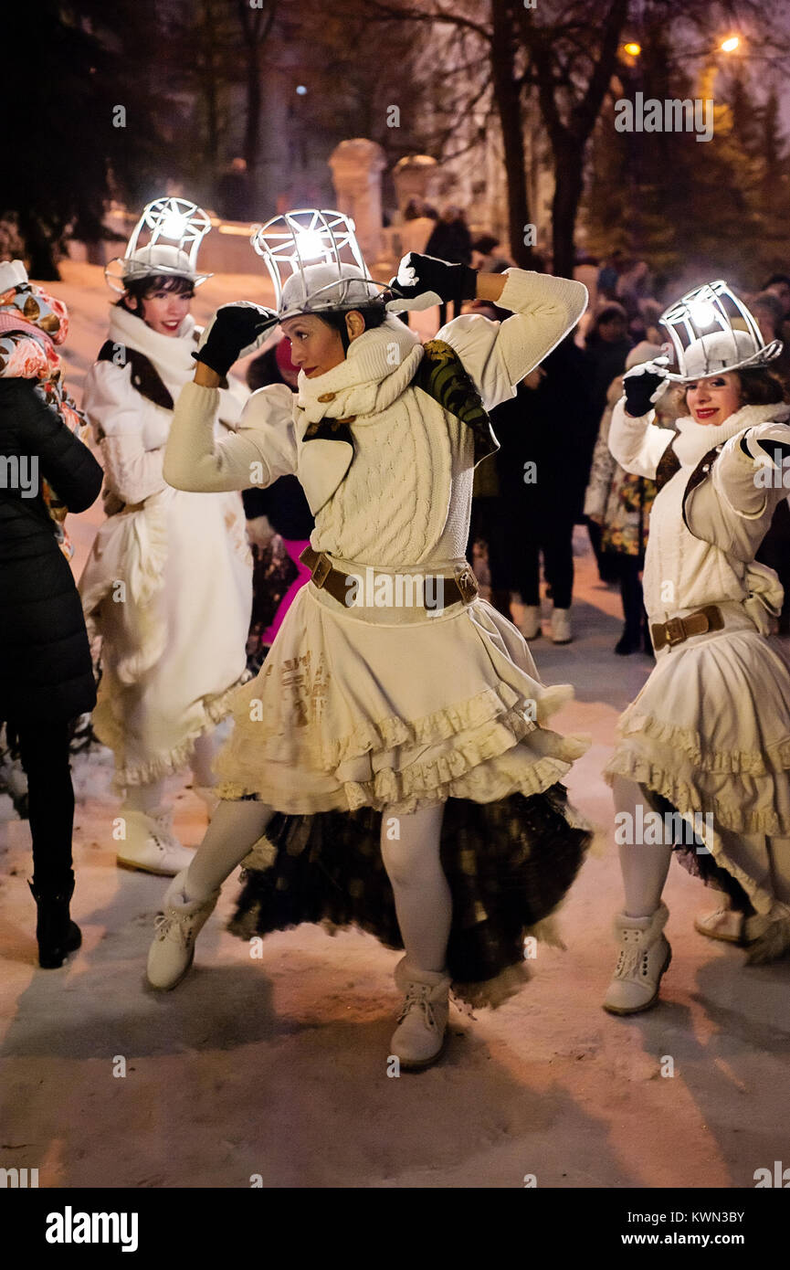 The Remue Menage entertainment show in Kazan, Tatarstan. French troupe ...