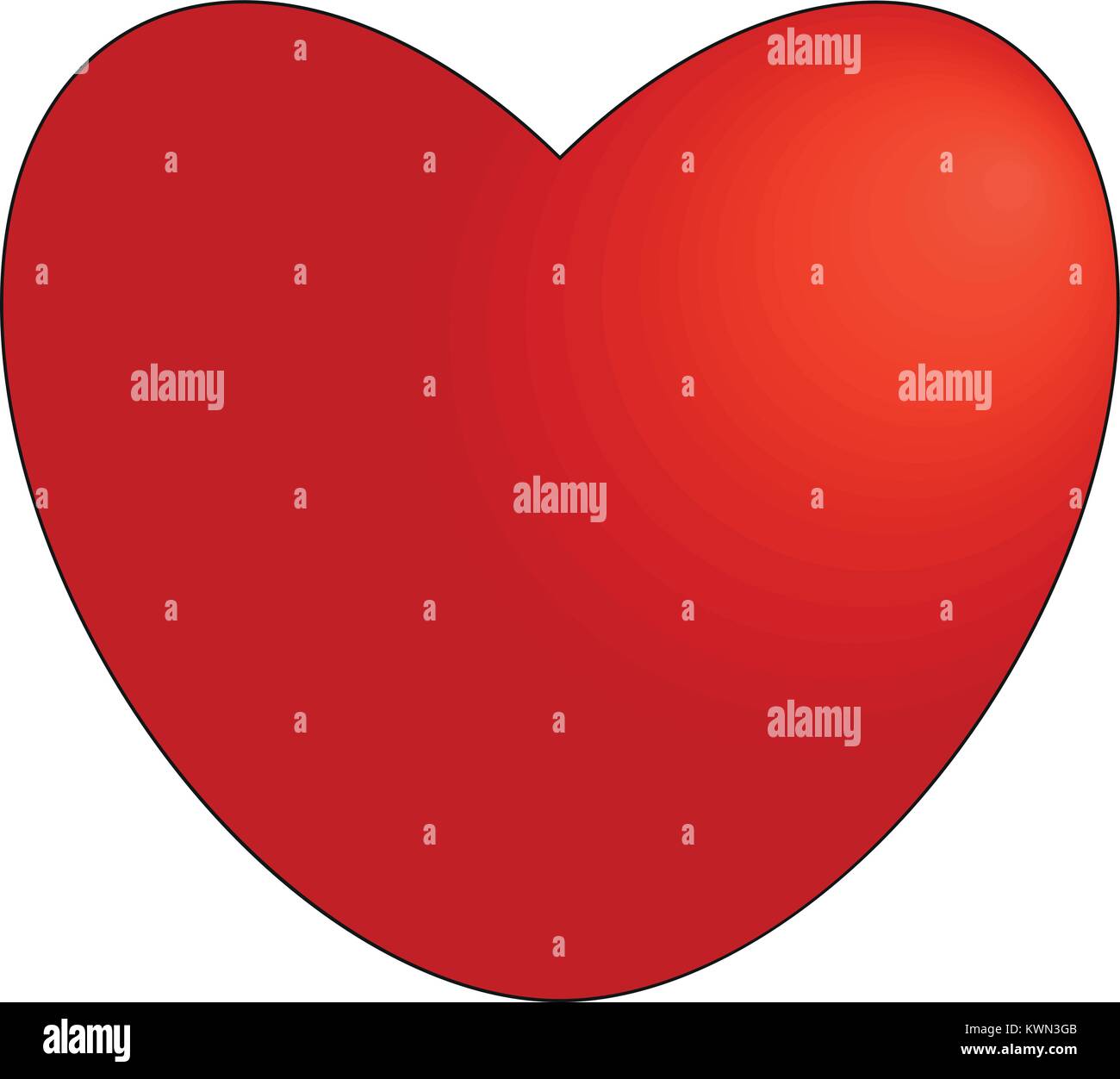Red heart shape Stock Vector Image & Art - Alamy