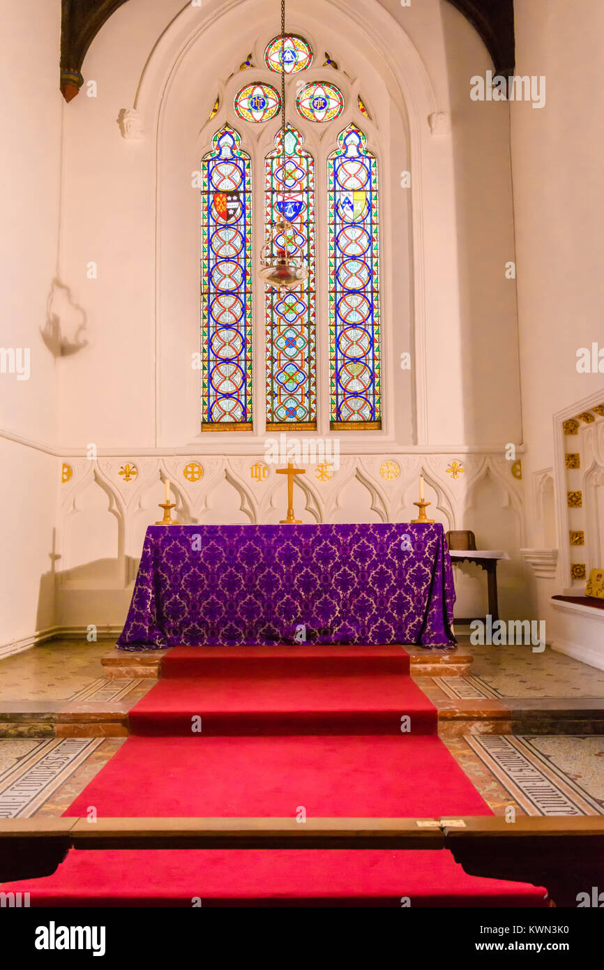 Altar in the sanctuary of the parish church of Sts Peter and Paul at ...