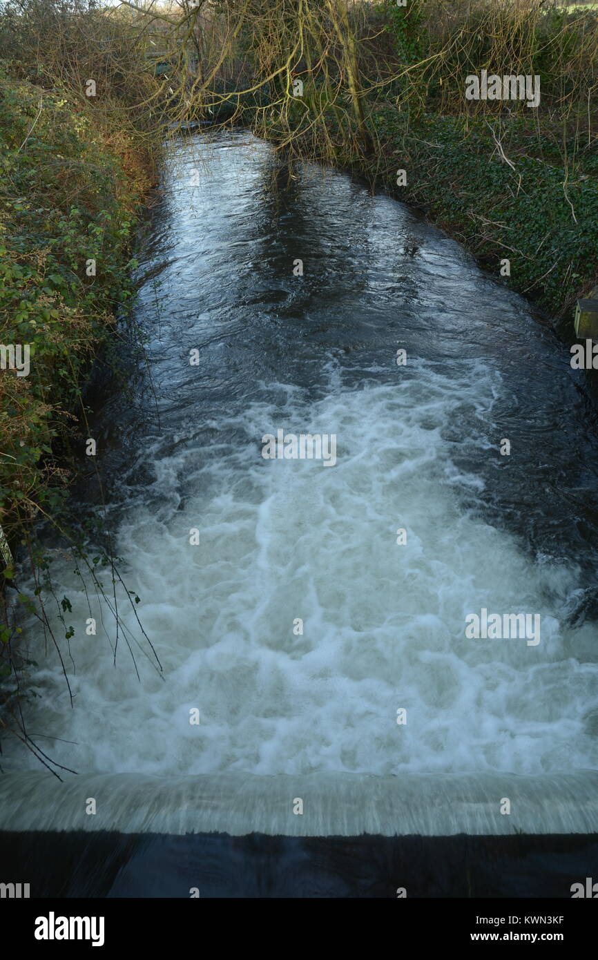 Weir on the River Stock Photo - Alamy