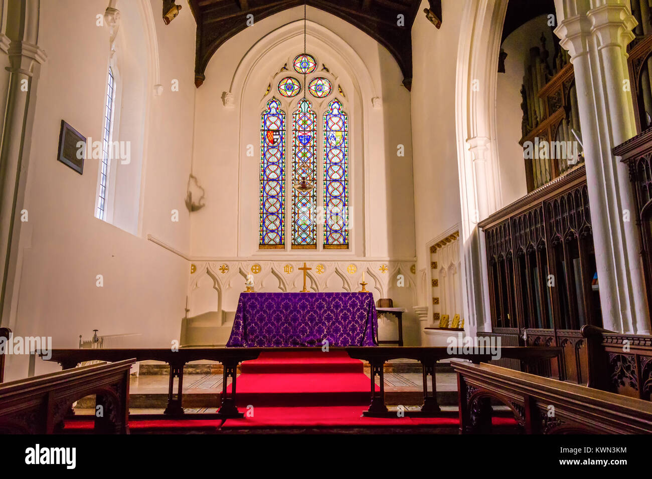 Altar in the sanctuary of the parish church of Sts Peter and Paul at ...