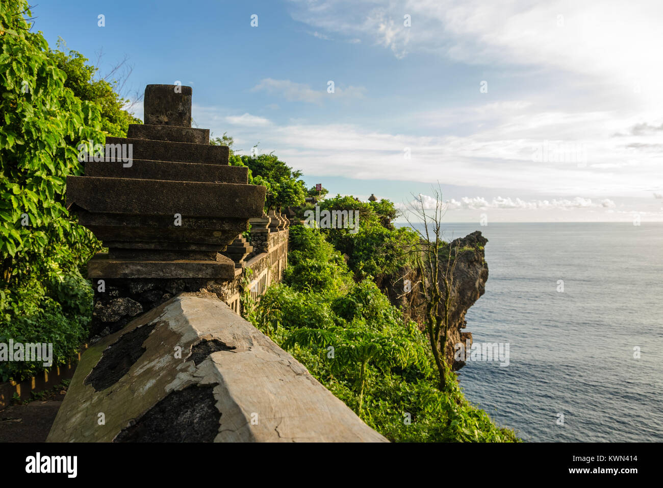 High Cliff at Uluwatu Temple, Bali, Indonesia - A scenic Uluwatu Cliff ...