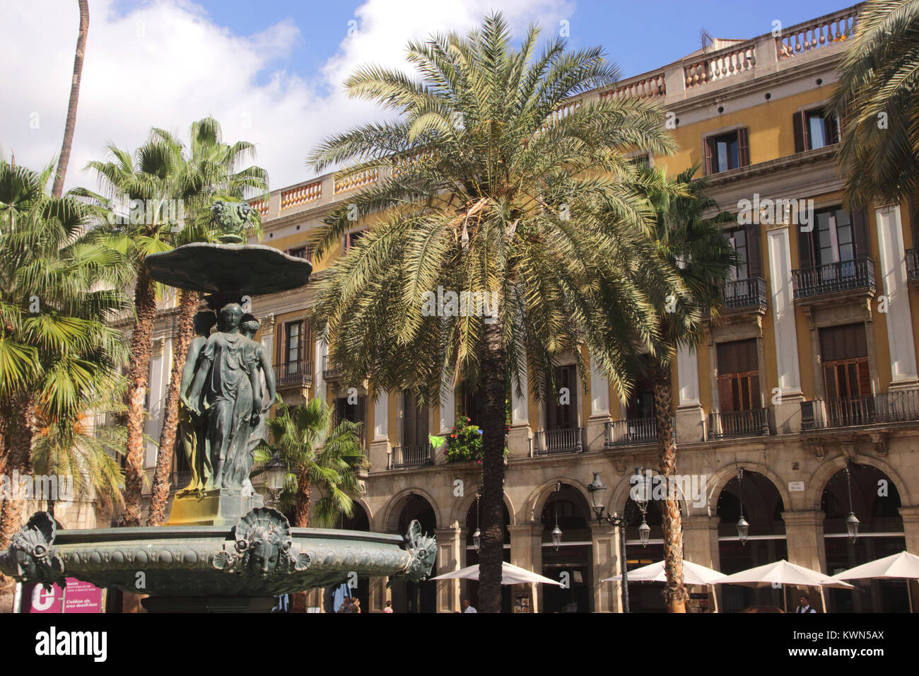 Placa Reial Barcelona Spain Stock Photo - Alamy