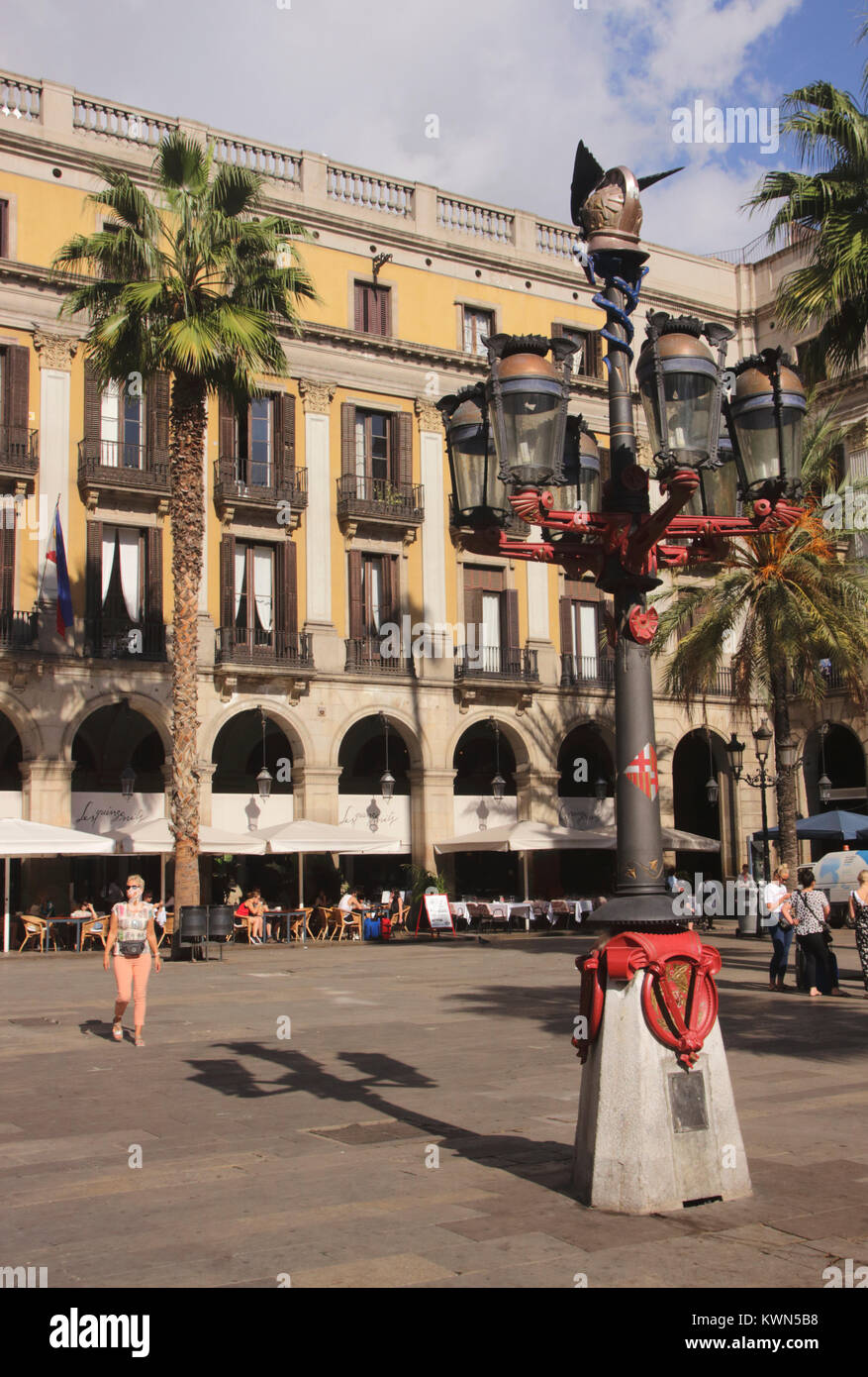 Placa Reial Barcelona Spain Stock Photo - Alamy