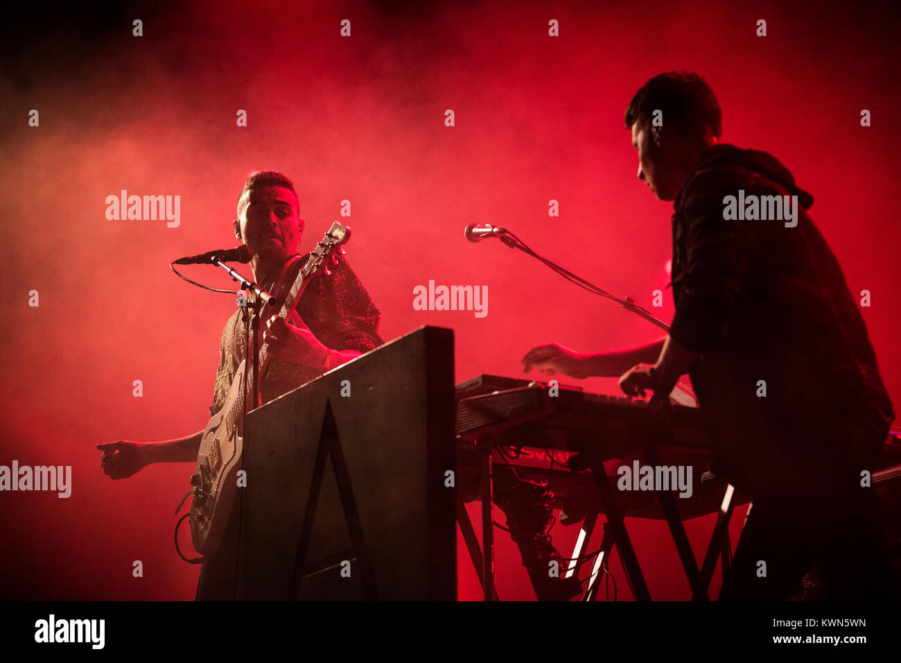 Denmark, Skanderborg – August 11, 2017. The Danish singer, songwriter ...