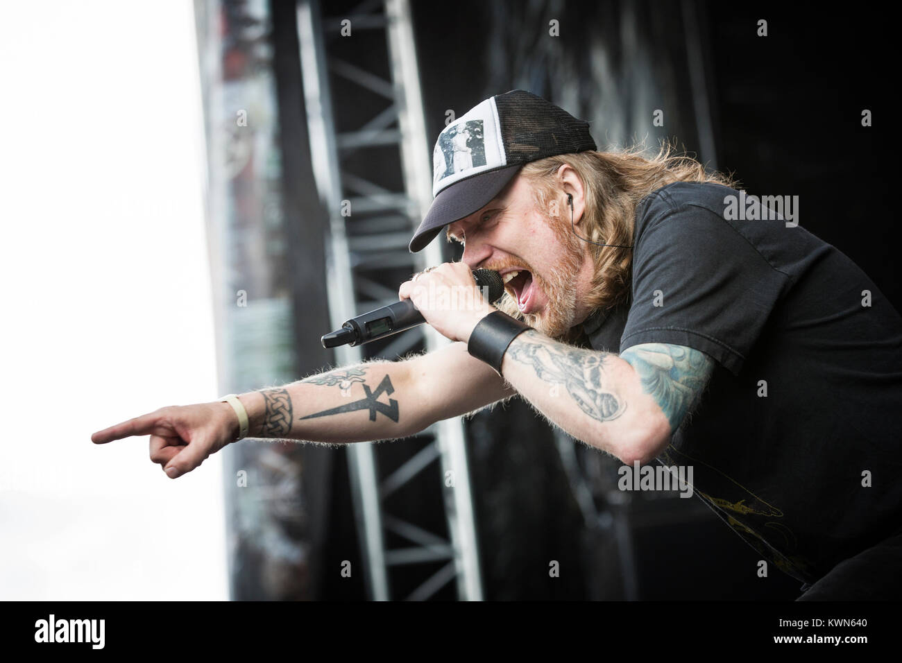The Swedish death metal band At The Gates performs a live concert at ...