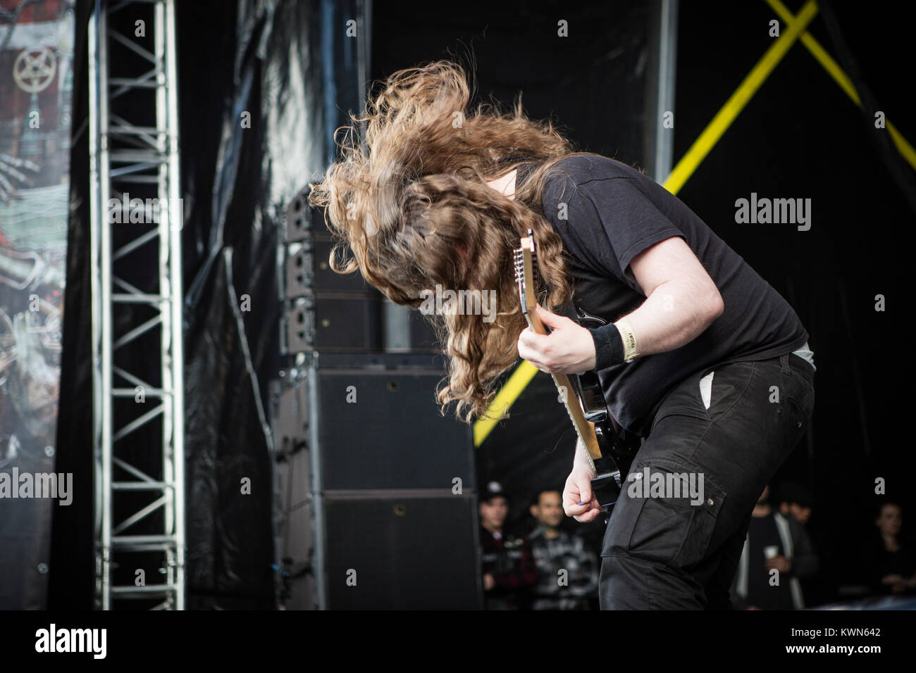 The Swedish death metal band At The Gates performs a live concert at ...