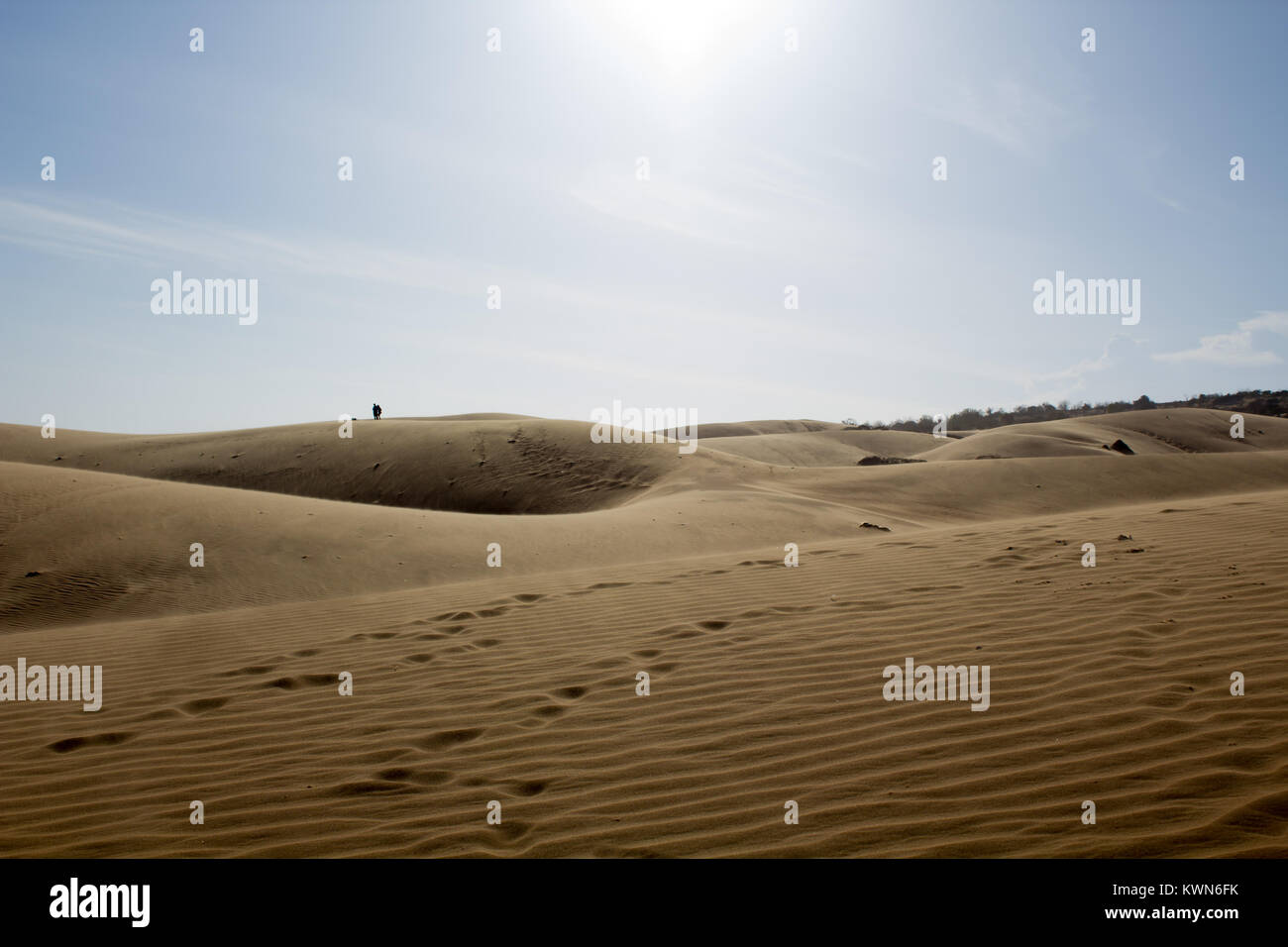 Beauty of Landscape desert, Red Sand Dune Mui Ne in Vietnam on Sunny ...