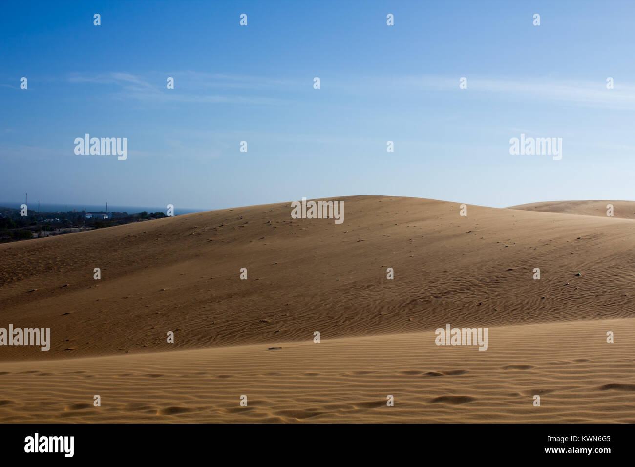 Beauty of Landscape desert, Red Sand Dune Mui Ne in Vietnam on Sunny ...