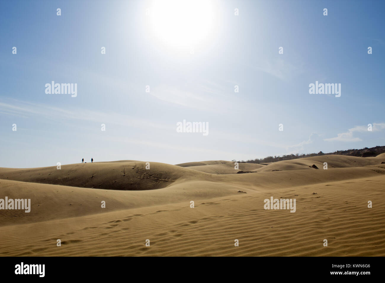 Beauty of Landscape desert, Red Sand Dune Mui Ne in Vietnam on Sunny ...