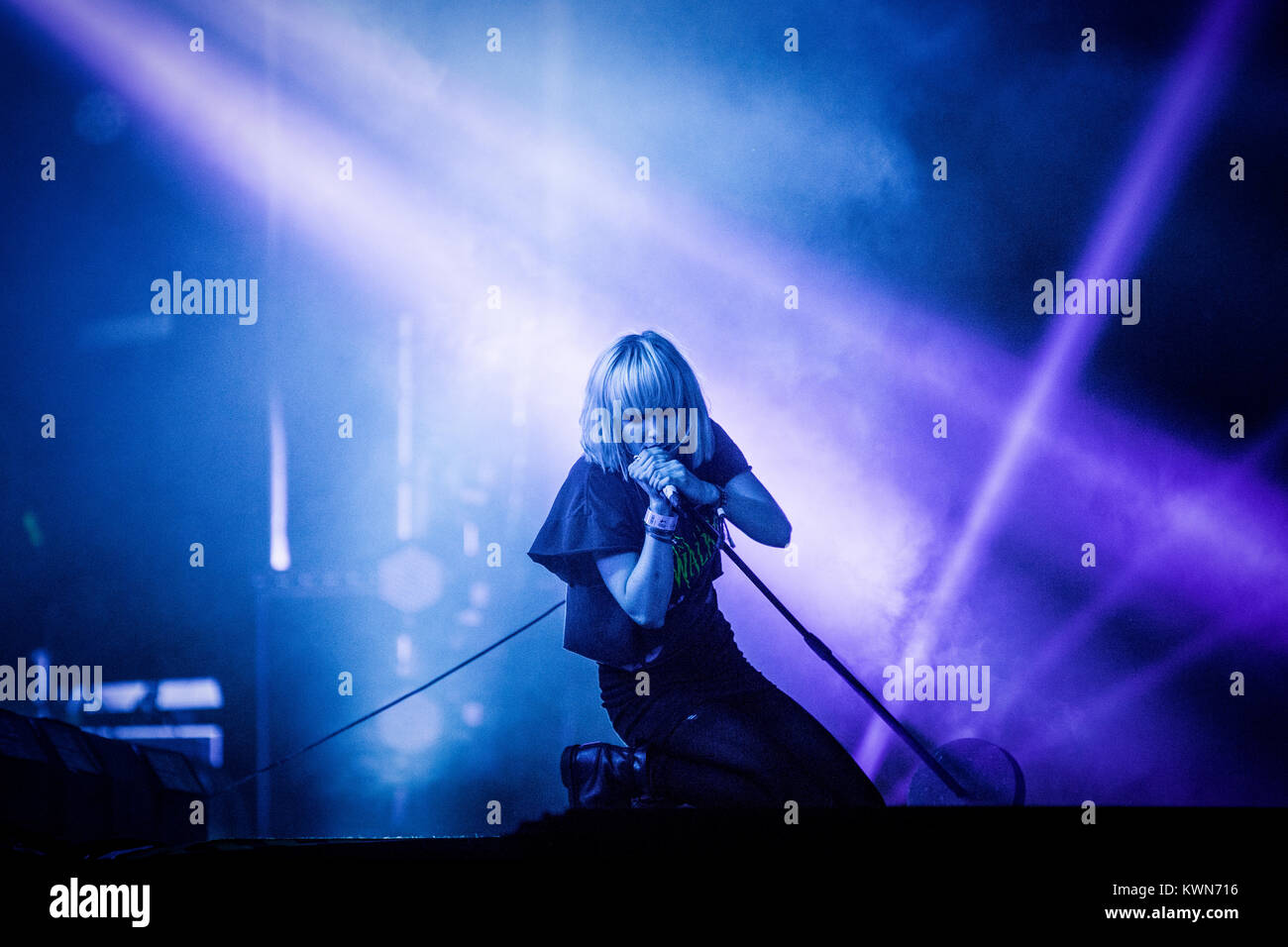 The Canadian electronic band Crystal Castles performed a live concert ...