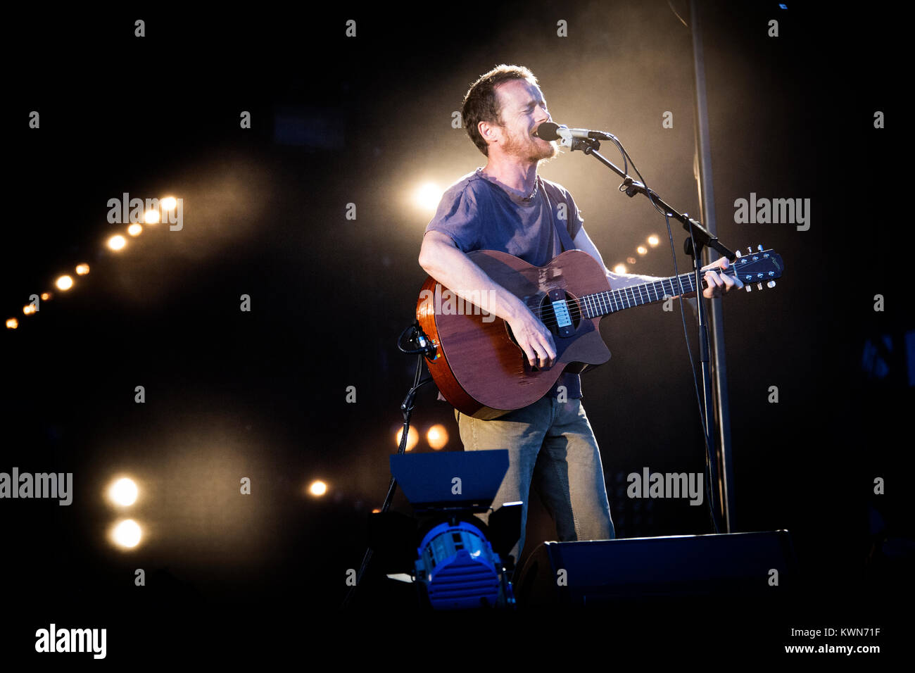 The Irish singer, musician and songwriter Damien Rice performs a live ...