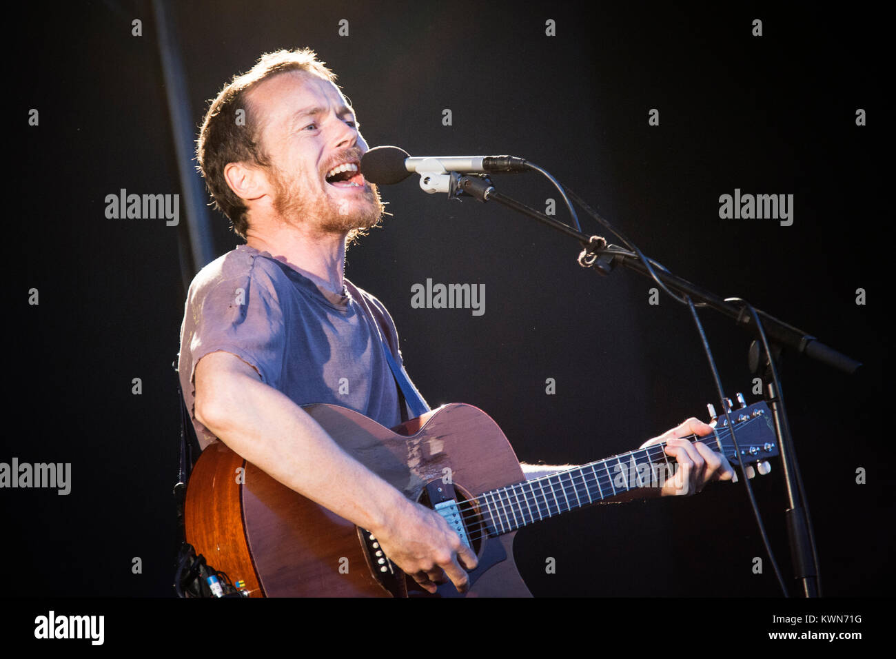 The Irish singer, musician and songwriter Damien Rice performs a live ...