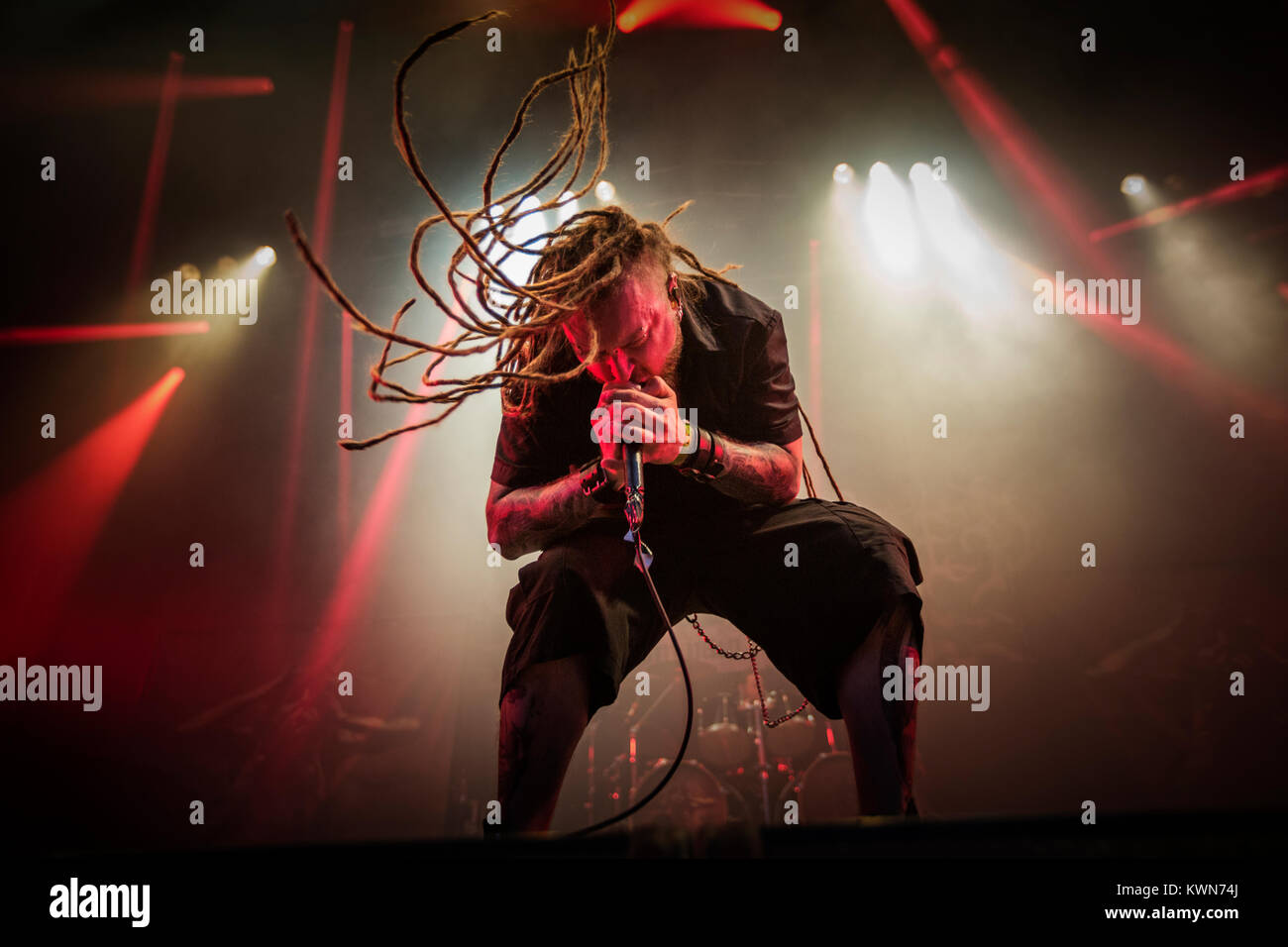 The Polish death metal band Decapitated performs a live concert at the ...