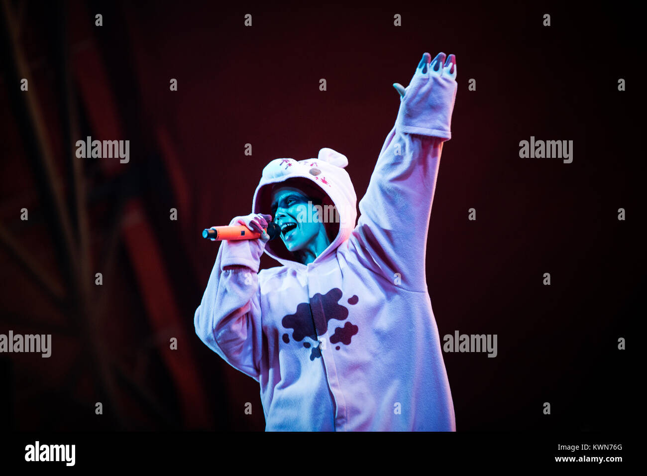 The South African rap duo Die Antwoord performs a live concert at ...