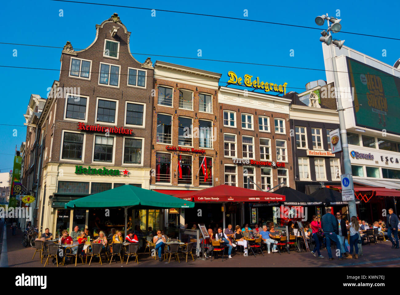 Bar terrace, Rembrandtplein, Amsterdam, The Netherlands Stock Photo - Alamy