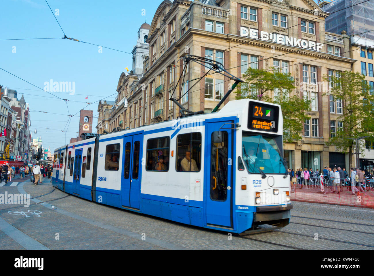 Tram street amsterdam holland hi-res stock photography and images - Alamy