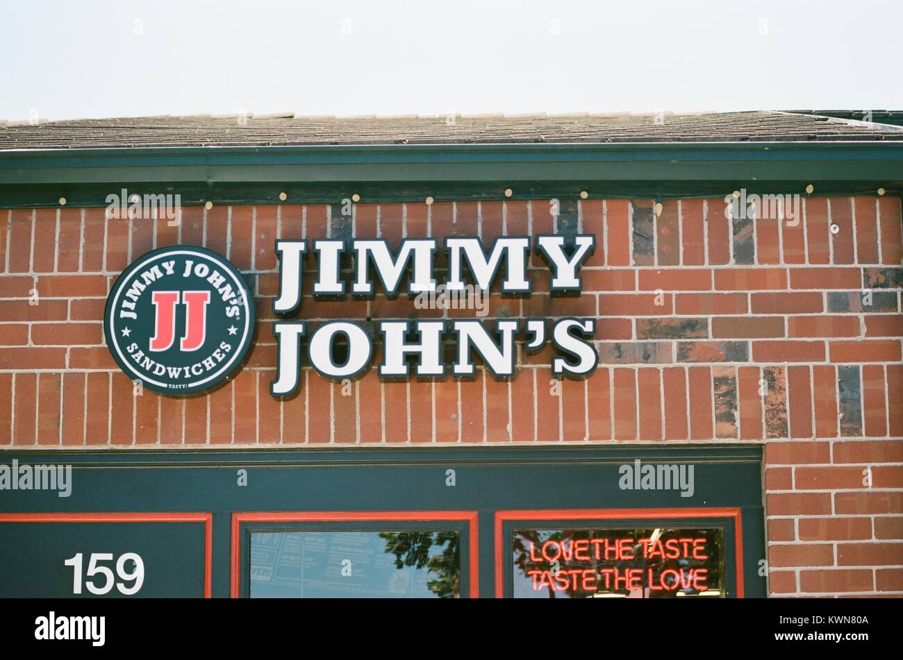 Facade with signage for the fast food restaurant Jimmy John's ...