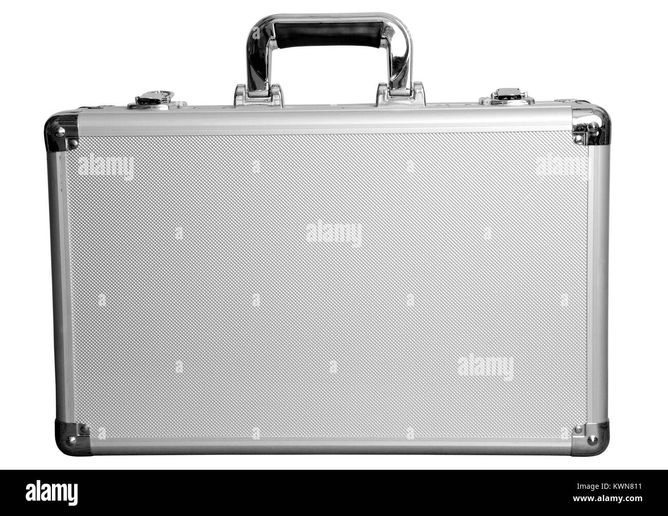 Metal suitcase isolated on white background by clipping path Stock ...