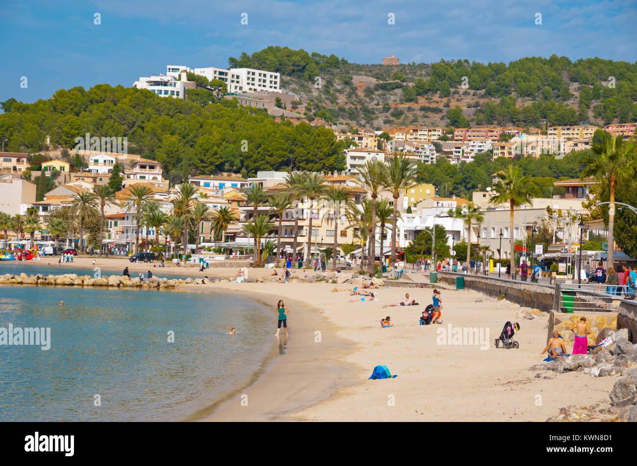 Platja de Port de soller, beach, Port de Soller, Mallorca, Balearic ... Platja de Port de soller, beach, Port de Soller, Mallorca, Balearic ...