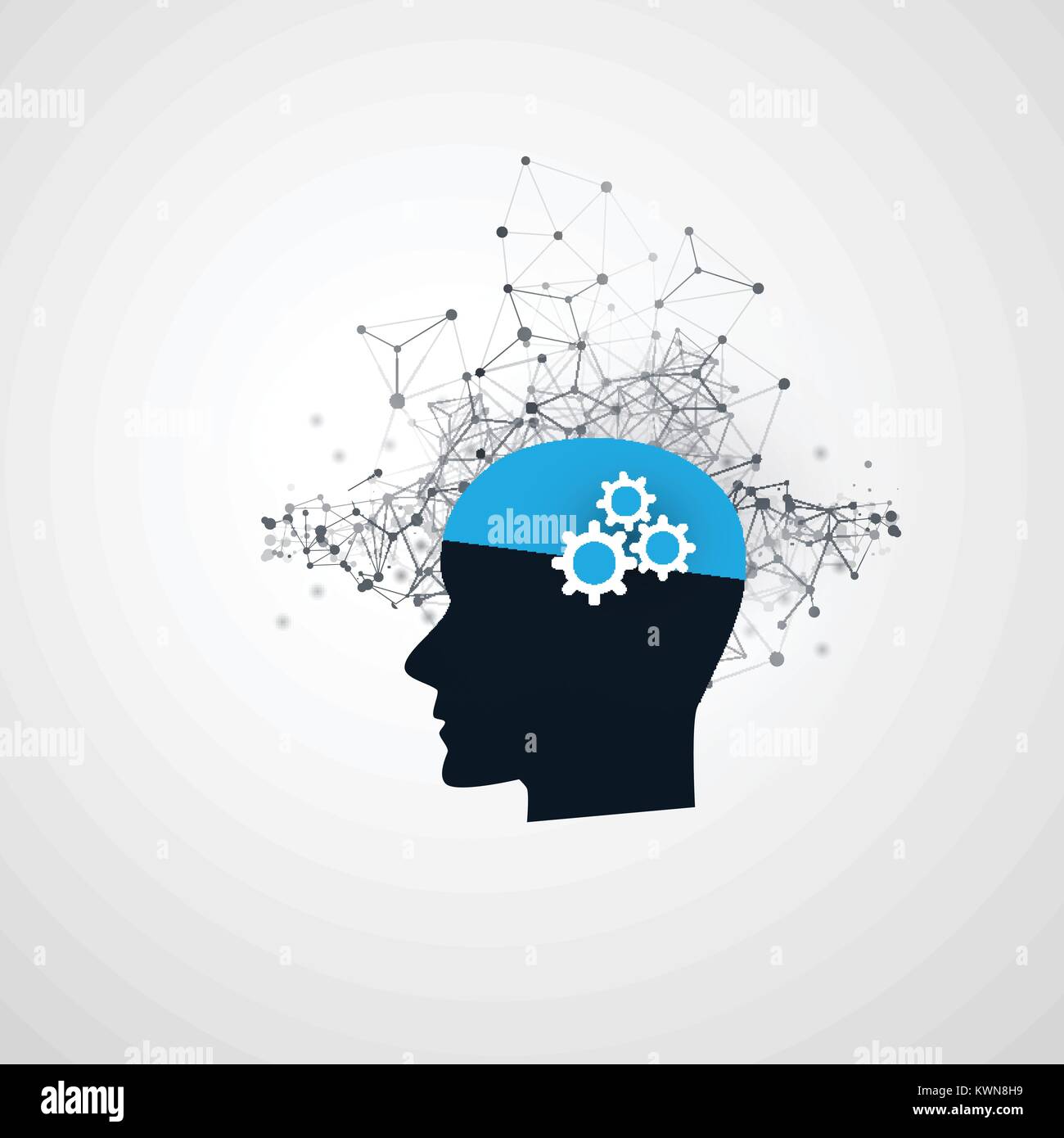 Machine Learning, Artificial Intelligence, Cloud Computing and Networks Design Concept with ...