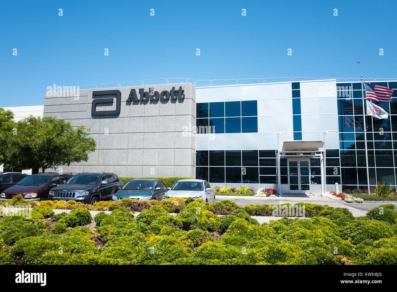 Headquarters of health care supply company Abbott in the Silicon Valley ...