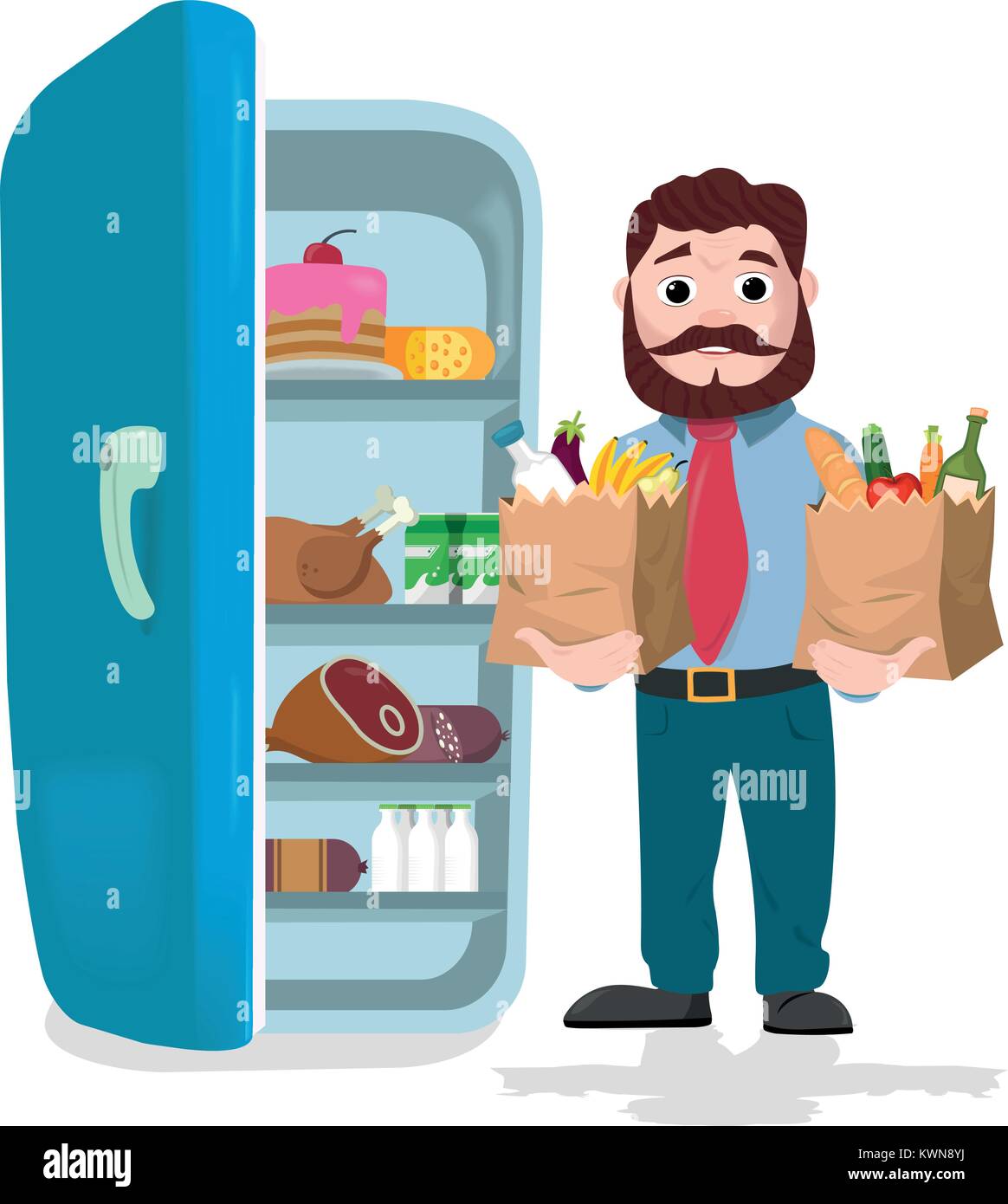 Bread and vegetables Stock Vector Images - Alamy