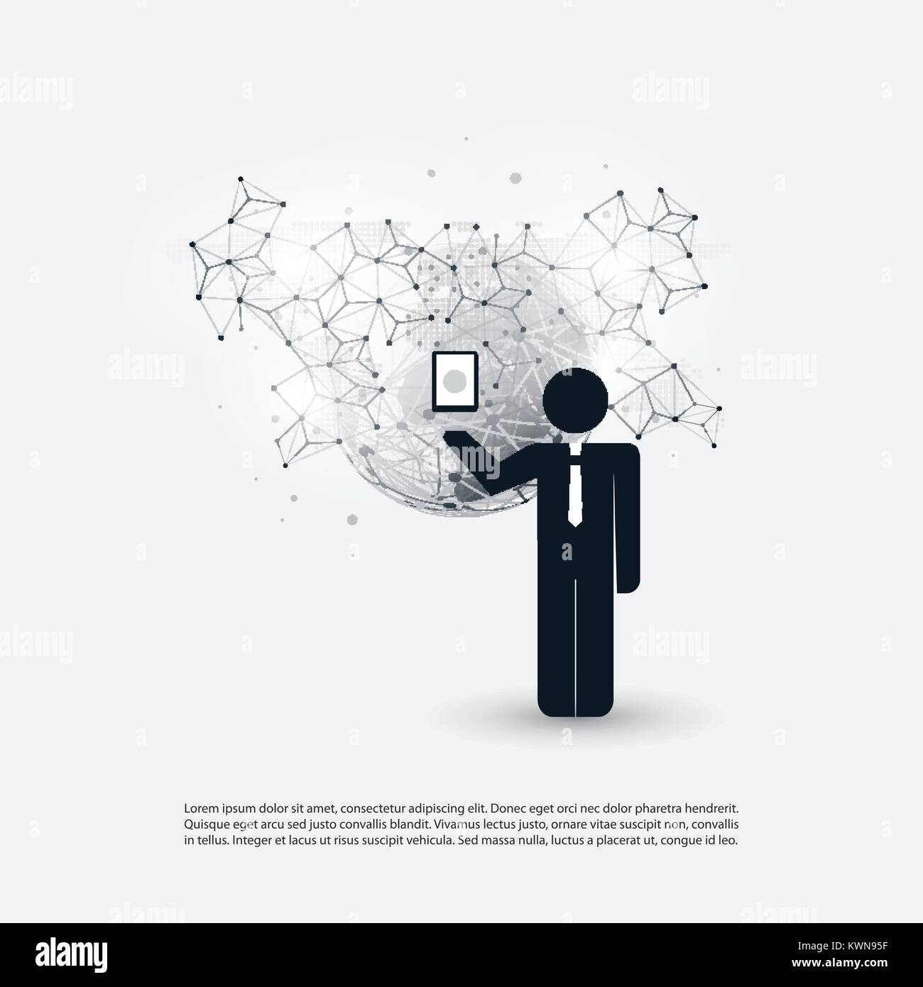 Cloud Computing And Networks Design Concept With A Standing Business