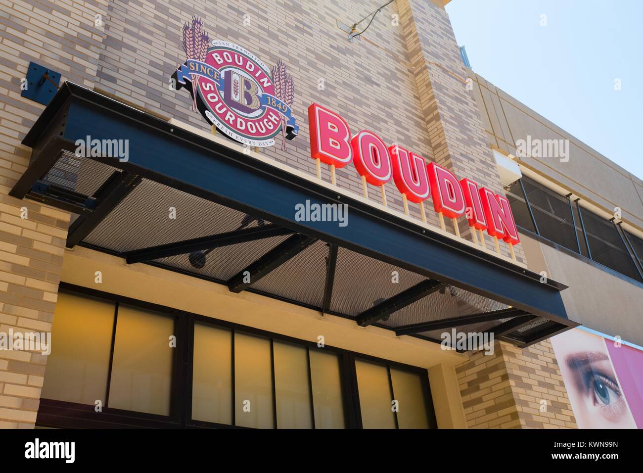 Facade of Boudin, a popular local sourdough bread chain, in the upscale ...