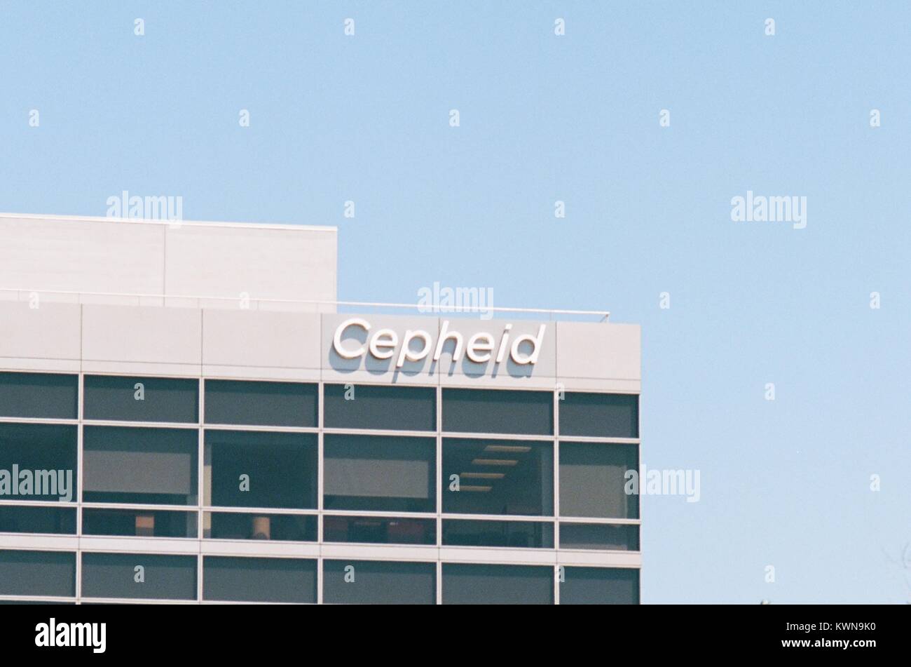 Signage on headquarters of molecular diagnostics company Cepheid in the ...