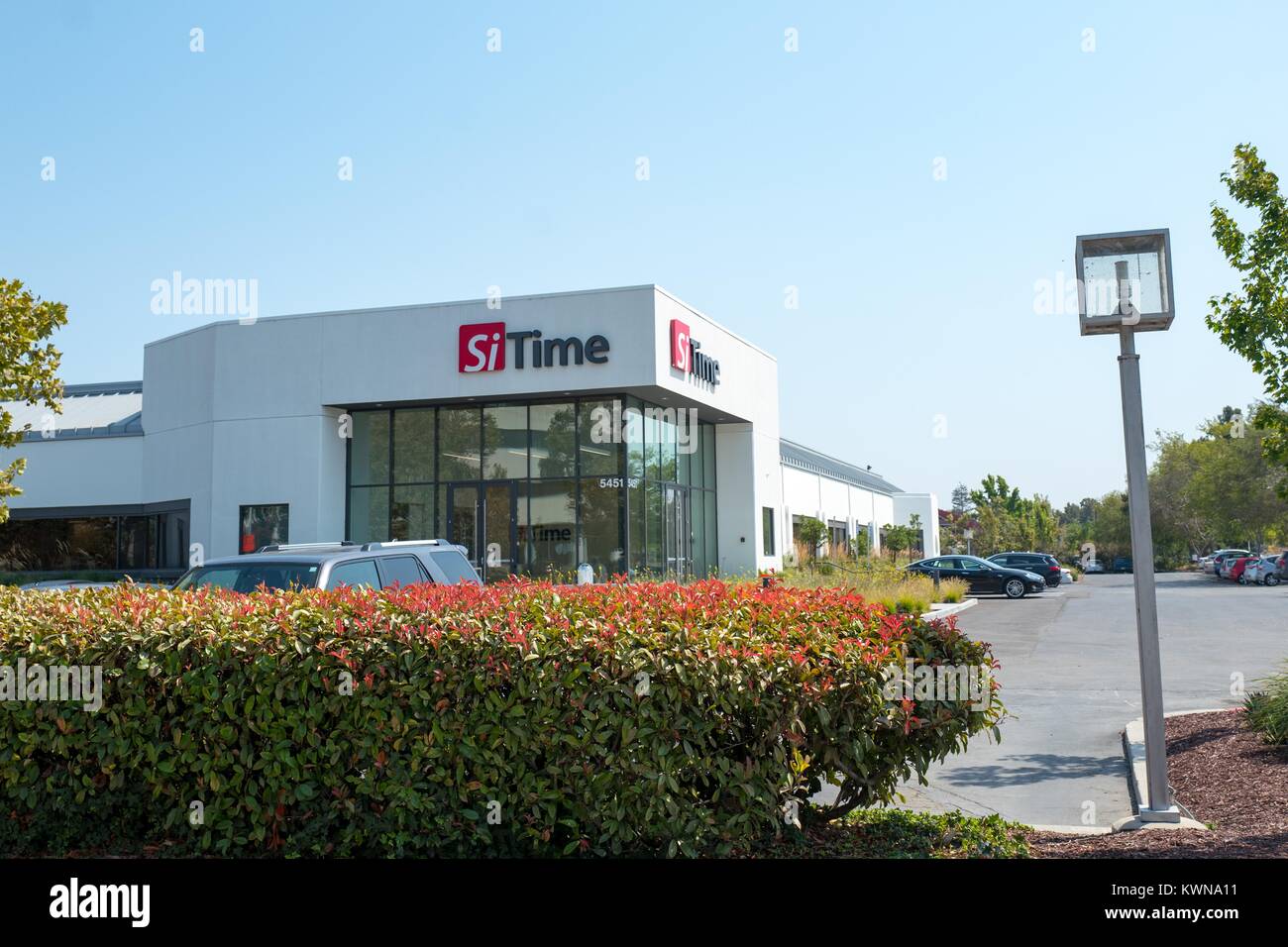 Signage with logo at the Silicon Valley headquarters of analog ...