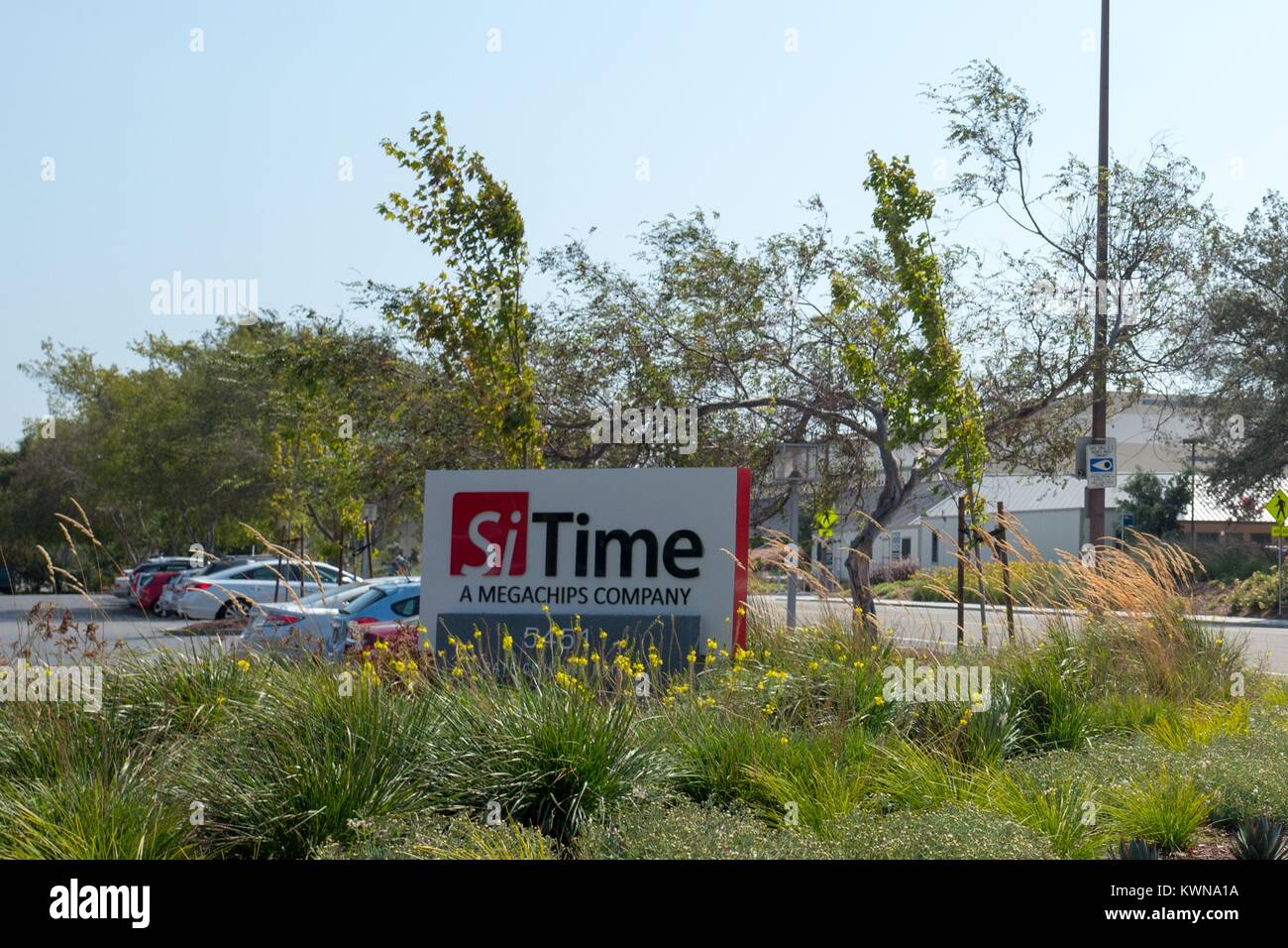 Signage with logo at the Silicon Valley headquarters of analog ...