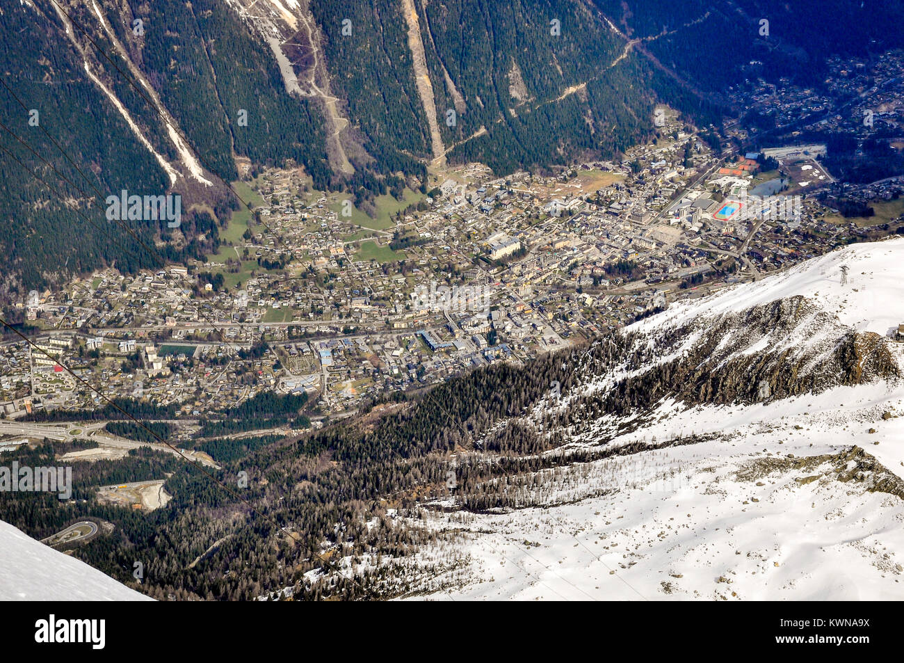 Chamonix winter city view hi-res stock photography and images - Alamy