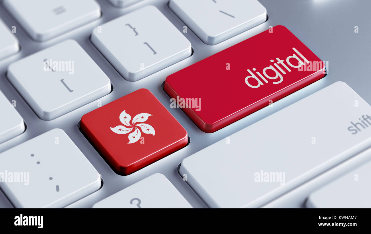 Hong Kong High Resolution Digital Concept Stock Photo - Alamy