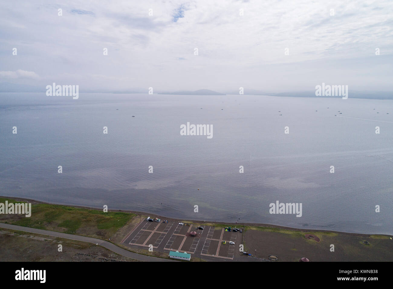 Lake Saroma, Yubetsu Town, Monbetsu District, Hokkaido Japan Stock ...
